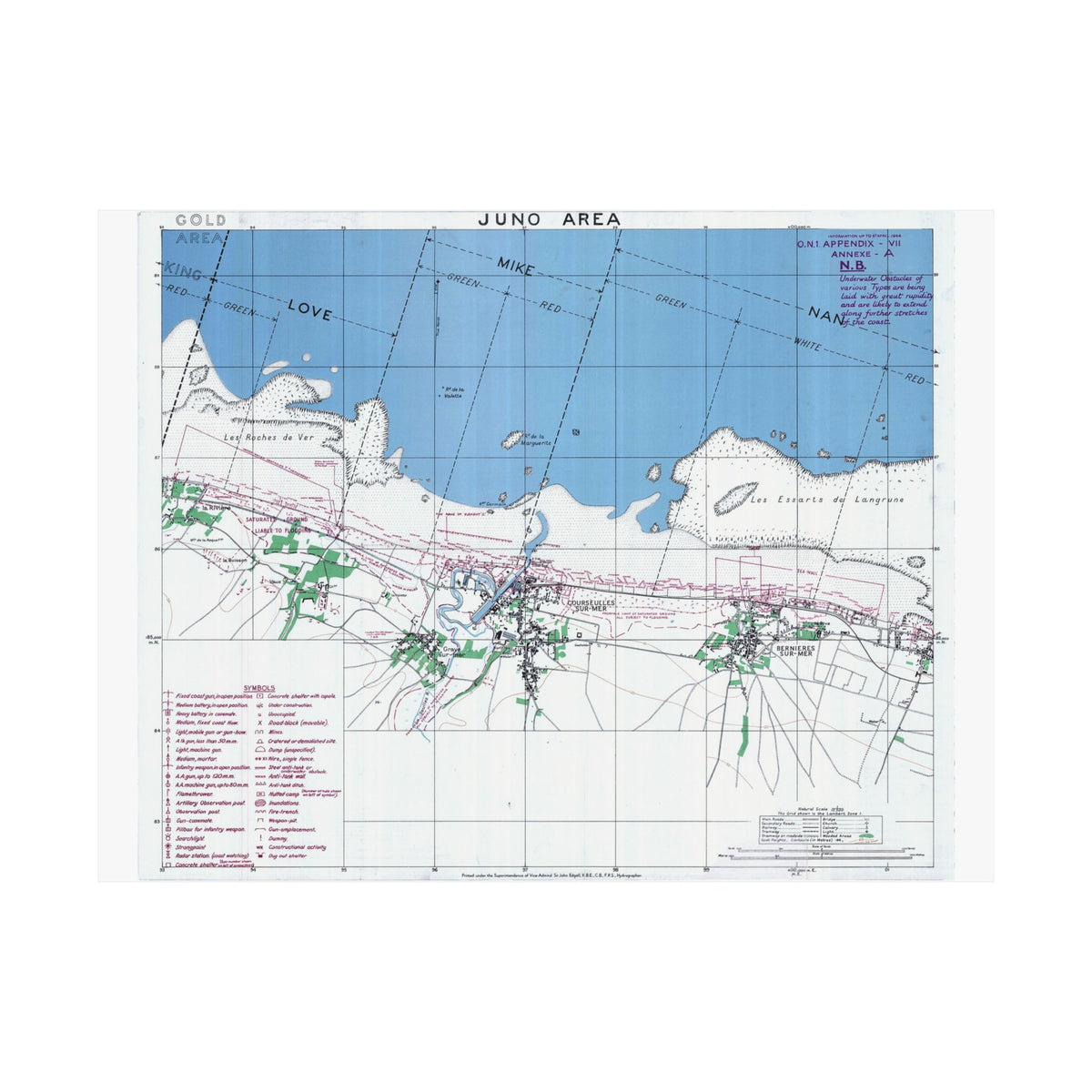 Juno Beach – D-Day Landing Map (1944) – Project '44