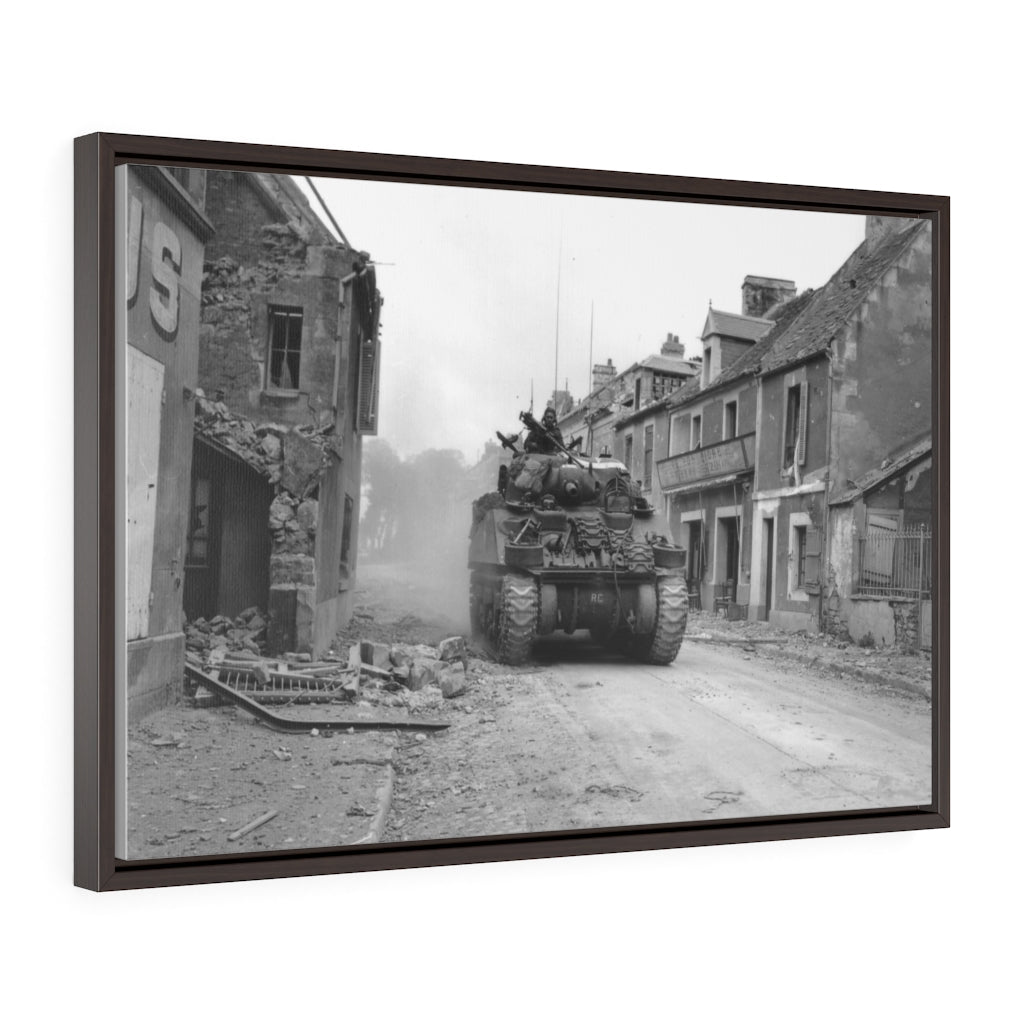 Sherman V Artillery (Observation Post) enters Caen. – Project '44
